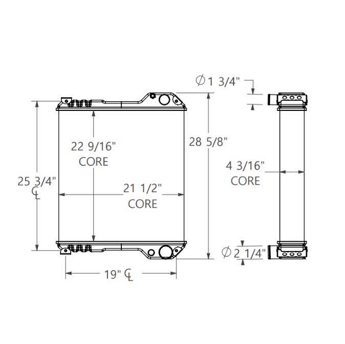 450096 - Case / Volvo CE Radiator - Radiator